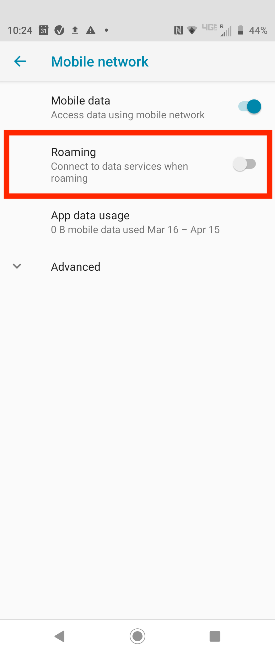 Turning Data Roaming on / off on Motorola Razr – eSIMzero Support