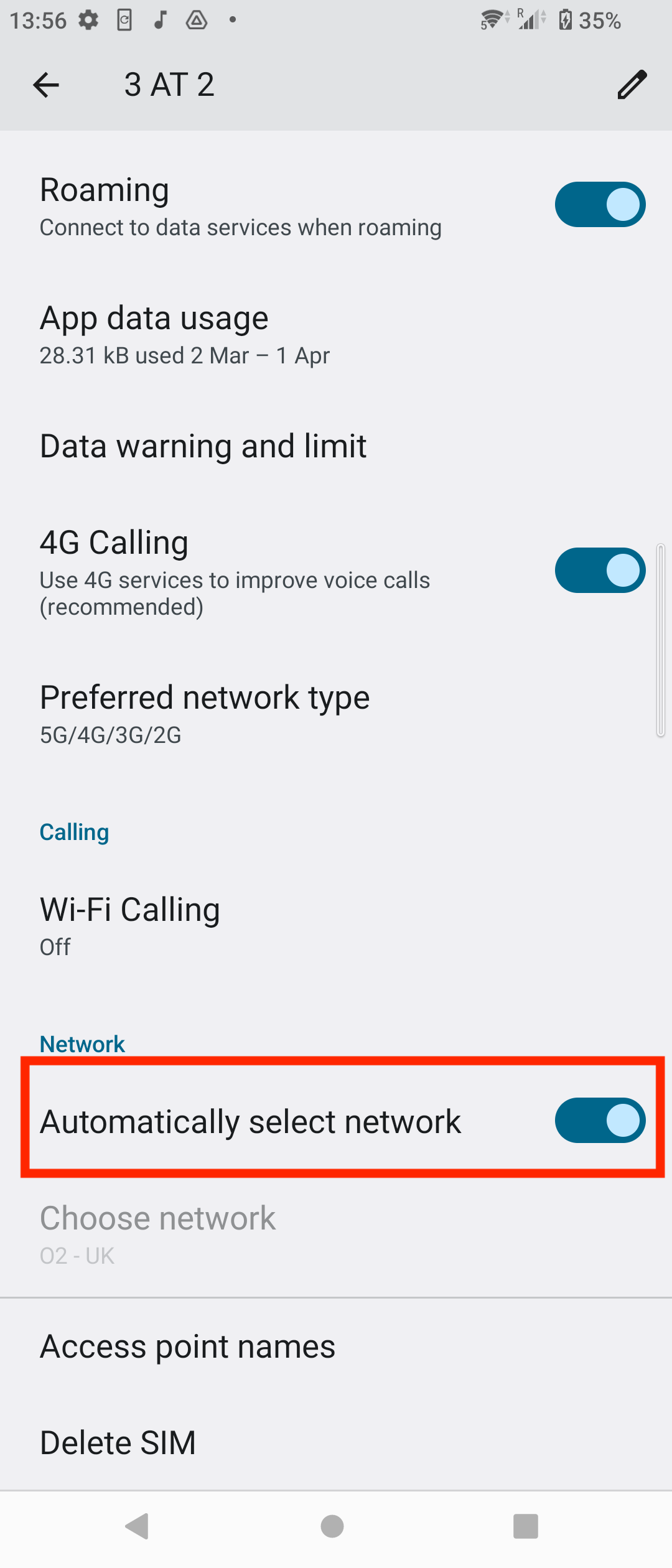 Manual Network Selection on a Sony Device – eSIMzero Support